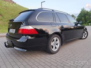 Black BMW 520 2008 in Rezekne, with an engine capacity of 2.00 L and mileage of 293 thousand km for 4250 €, photo 6 on AUTOMOTO.COM.LV