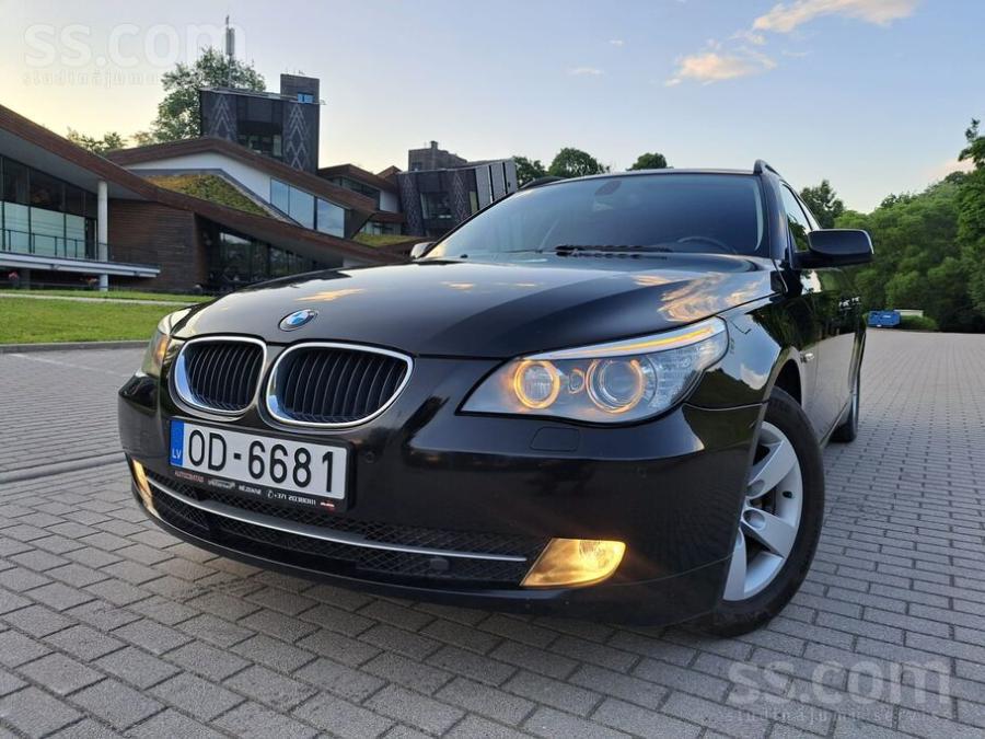 Black BMW 520 2008 in Rezekne, with an engine capacity of 2.00 L and mileage of 293 thousand km for 4250 €, photo 9 on AUTOMOTO.COM.LV