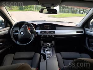 Black BMW 520 2008 in Rezekne, with an engine capacity of 2.00 L and mileage of 293 thousand km for 4250 €, photo 12 on AUTOMOTO.COM.LV