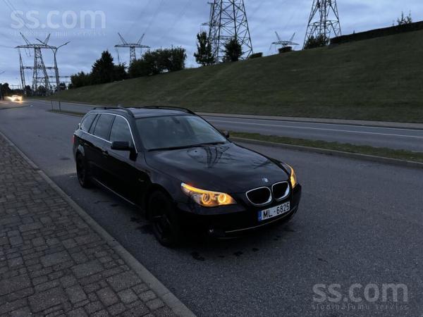 Черный БМВ 520 2008 в Айзкраукле, объемом двигателя 2.00 л и пробегом 455 тыс. км за 4800 €, фото 1 на AUTOMOTO.COM.LV