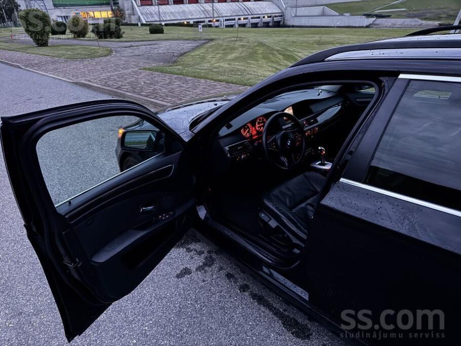 Черный БМВ 520 2008 в Айзкраукле, объемом двигателя 2.00 л и пробегом 455 тыс. км за 4800 €, фото 12 на AUTOMOTO.COM.LV