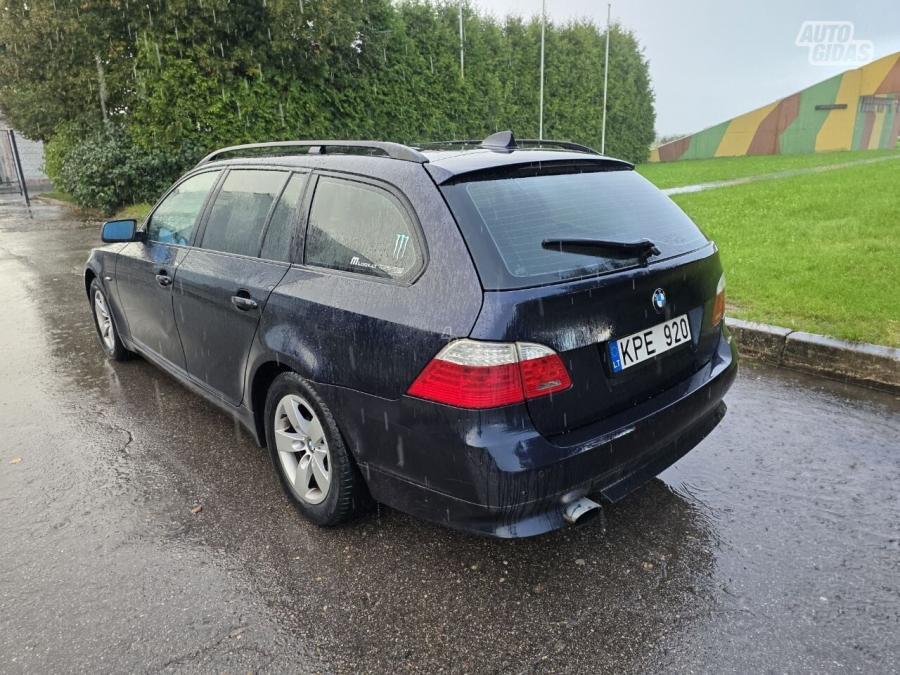 Black BMW 520 2008 in Kaunas, with an engine capacity of 2.00 L and mileage of 501 thousand km for 1799 €, photo 4 on AUTOMOTO.COM.LV