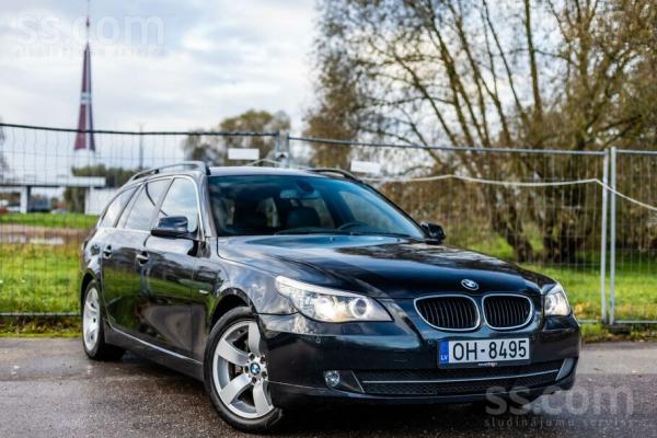 Black BMW 520 2009 in Riga, with an engine capacity of 2.00 L and mileage of 283 thousand km for 6590 €, photo 2 on AUTOMOTO.COM.LV