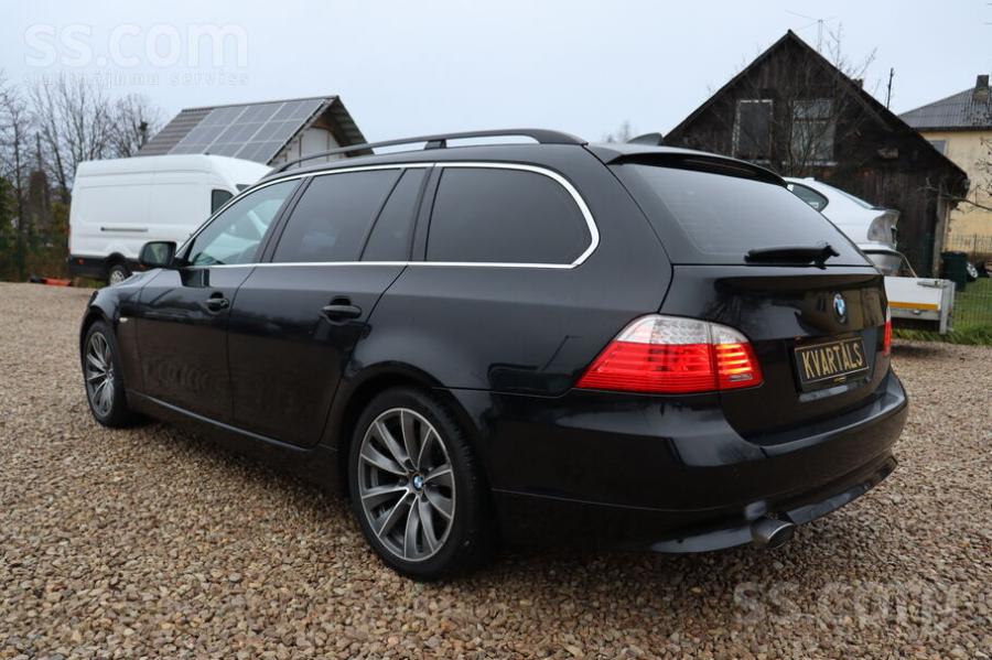 Black BMW 520 2009 in Gulbene, with an engine capacity of 2.00 L and mileage of 272 thousand km for 6990 €, photo 5 on AUTOMOTO.COM.LV