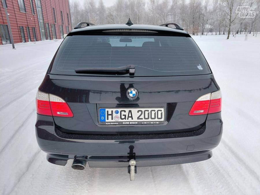 Black BMW 520 2009 in Vilkaviskis, with an engine capacity of 2.00 L and mileage of 415 thousand km for 3950 €, photo 7 on AUTOMOTO.COM.LV