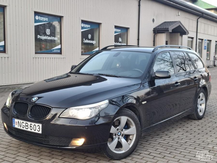 Black BMW 520 2009 in Silute, with an engine capacity of 2.00 L and mileage of 312 thousand km for 4300 €, photo 8 on AUTOMOTO.COM.LV