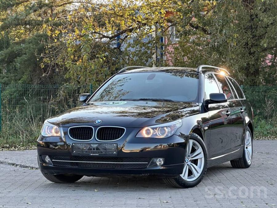Black BMW 520 2009 in Riga, with an engine capacity of 2.00 L and mileage of 0 thousand km for 3950 €, photo 1 on AUTOMOTO.COM.LV