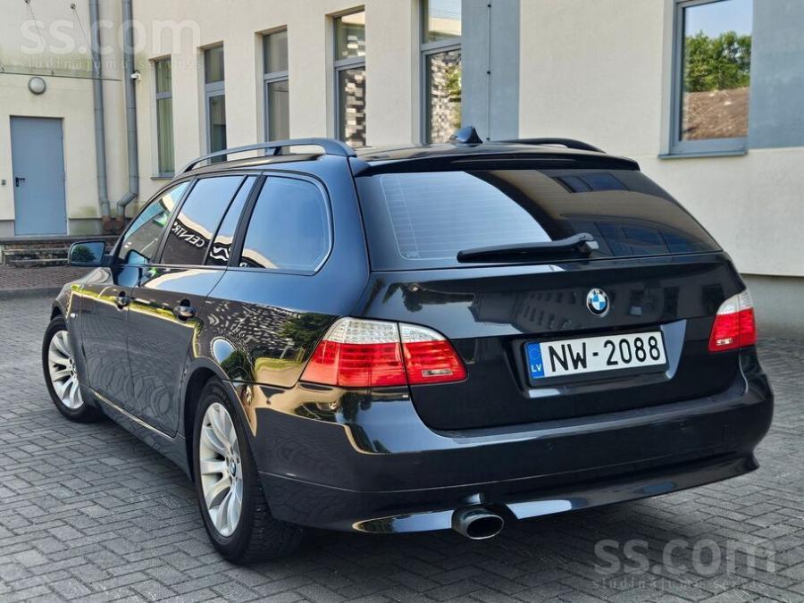 Melns BMW 520 2009 Jelgava, ar dzinēja tilpumu 2.00 L un nobraukumu 300 tūkst. km par 3900 €, foto 5 vietnē AUTOMOTO.COM.LV