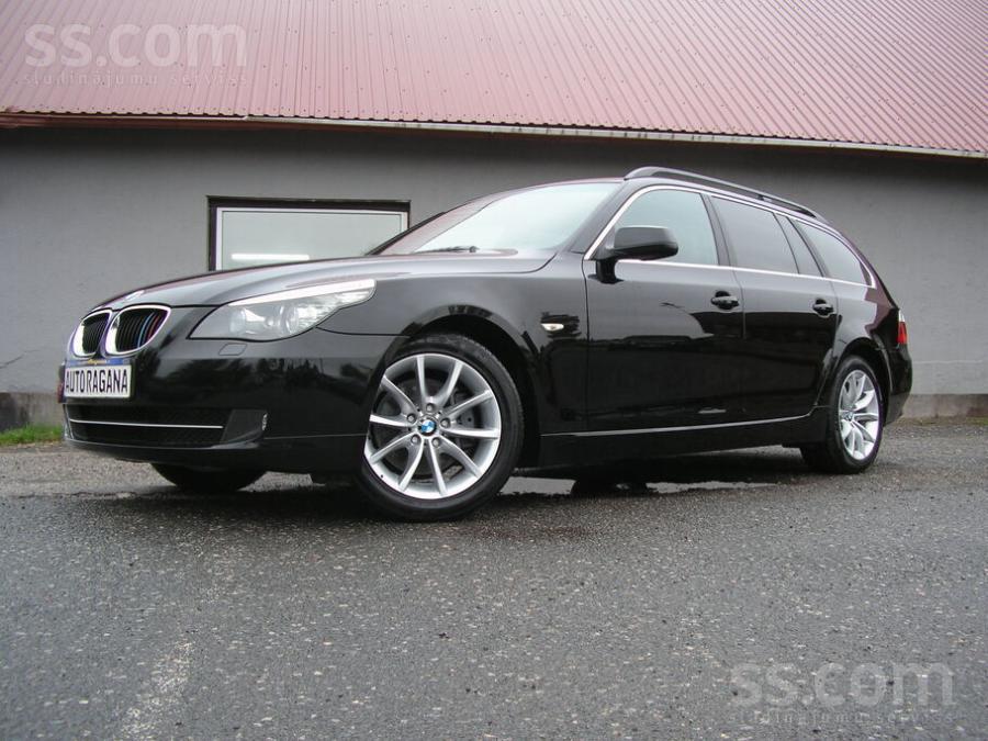 Black BMW 520 2009 in Riga, with an engine capacity of 2.00 L and mileage of 0 thousand km for 6850 €, photo 3 on AUTOMOTO.COM.LV