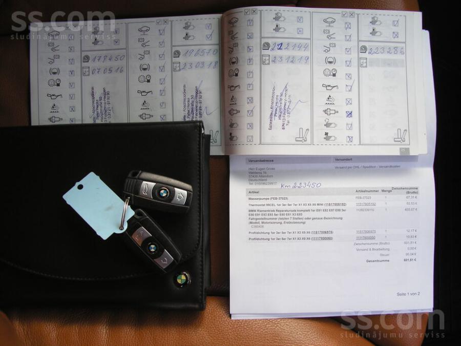Black BMW 520 2009 in Riga, with an engine capacity of 2.00 L and mileage of 0 thousand km for 6850 €, photo 34 on AUTOMOTO.COM.LV