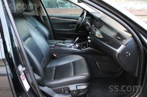 Black BMW 520 2010 in Riga, with an engine capacity of 2.00 L and mileage of 0 thousand km for 6650 €, photo 11 on AUTOMOTO.COM.LV
