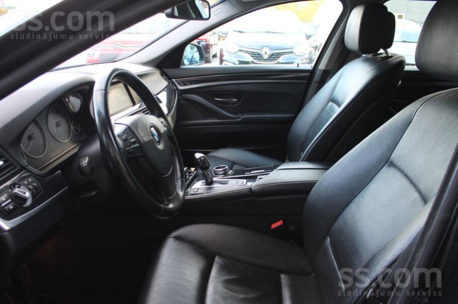 Black BMW 520 2010 in Riga, with an engine capacity of 2.00 L and mileage of 0 thousand km for 6650 €, photo 17 on AUTOMOTO.COM.LV