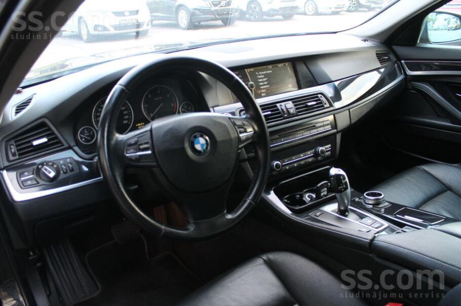 Black BMW 520 2010 in Riga, with an engine capacity of 2.00 L and mileage of 0 thousand km for 6650 €, photo 19 on AUTOMOTO.COM.LV