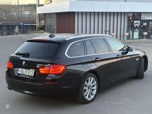 Black BMW 520 2011 in Vilnius, with an engine capacity of 2.00 L and mileage of 202 thousand km for 9100 €, photo 8 on AUTOMOTO.COM.LV