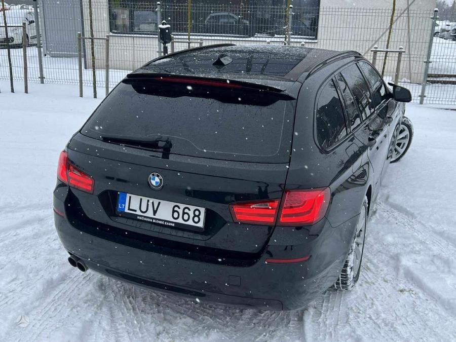 Black BMW 520 2011 in Kaunas, with an engine capacity of 2.00 L and mileage of 4400 thousand km for 7300 €, photo 12 on AUTOMOTO.COM.LV