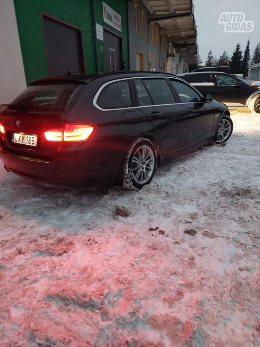 Black BMW 520 2011 in Mazeikiai, with an engine capacity of 2.00 L and mileage of 198 thousand km for 8300 €, photo 7 on AUTOMOTO.COM.LV