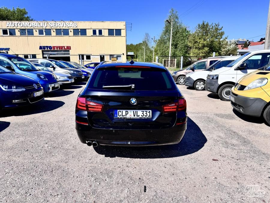 Black BMW 520 2011 in Vilnius, with an engine capacity of 2.00 L and mileage of 277 thousand km for 7999 €, photo 8 on AUTOMOTO.COM.LV