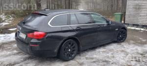 Black BMW 520 2011 in Talsi, with an engine capacity of 2.00 L and mileage of 268 thousand km for 8300 €, photo 4 on AUTOMOTO.COM.LV