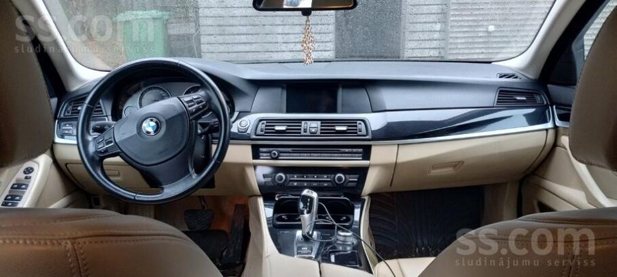 Black BMW 520 2011 in Talsi, with an engine capacity of 2.00 L and mileage of 268 thousand km for 8300 €, photo 8 on AUTOMOTO.COM.LV