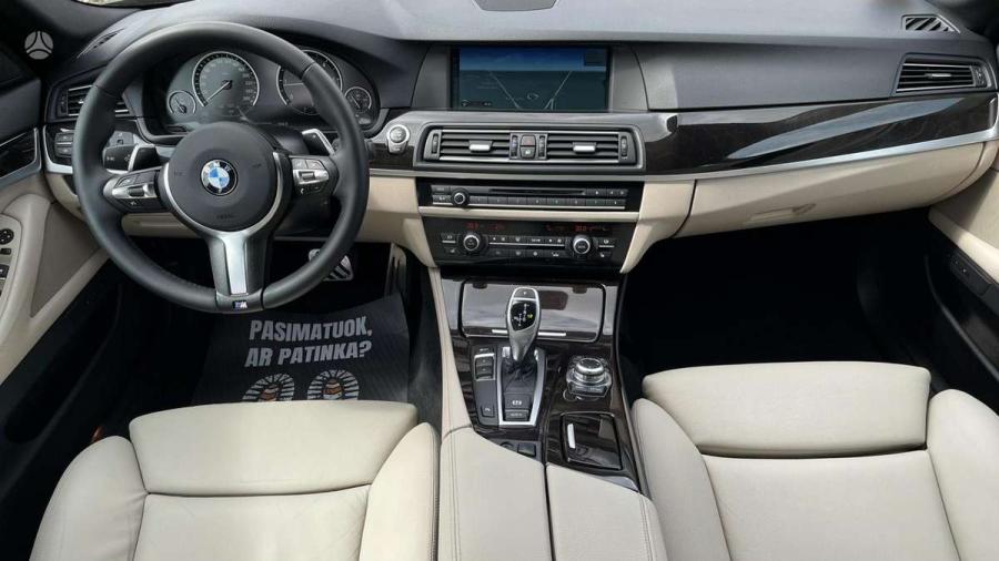Black BMW 520 2011 in Marijampole, with an engine capacity of 2.00 L and mileage of 327 thousand km for 9900 €, photo 18 on AUTOMOTO.COM.LV