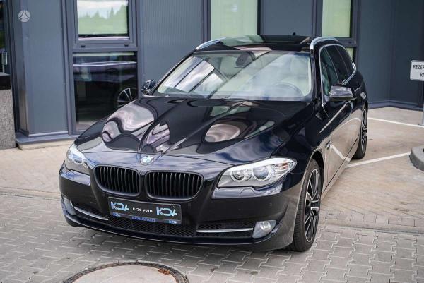 Black BMW 520 2011 in Kaunas, with an engine capacity of 2.00 L and mileage of 284 thousand km for 7550 €, photo 5 on AUTOMOTO.COM.LV