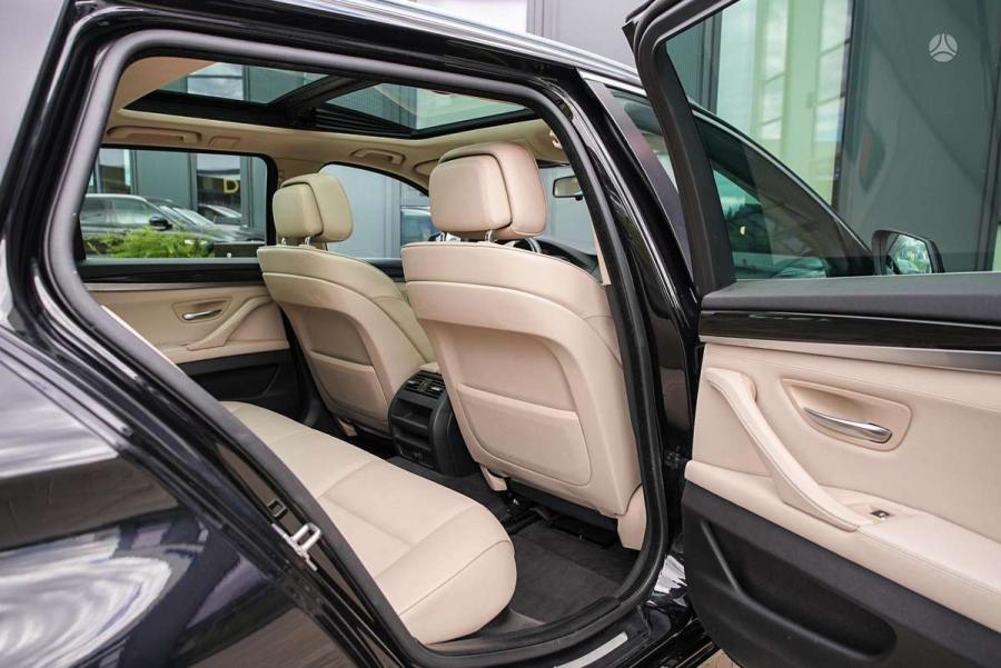 Black BMW 520 2011 in Kaunas, with an engine capacity of 2.00 L and mileage of 284 thousand km for 7550 €, photo 33 on AUTOMOTO.COM.LV