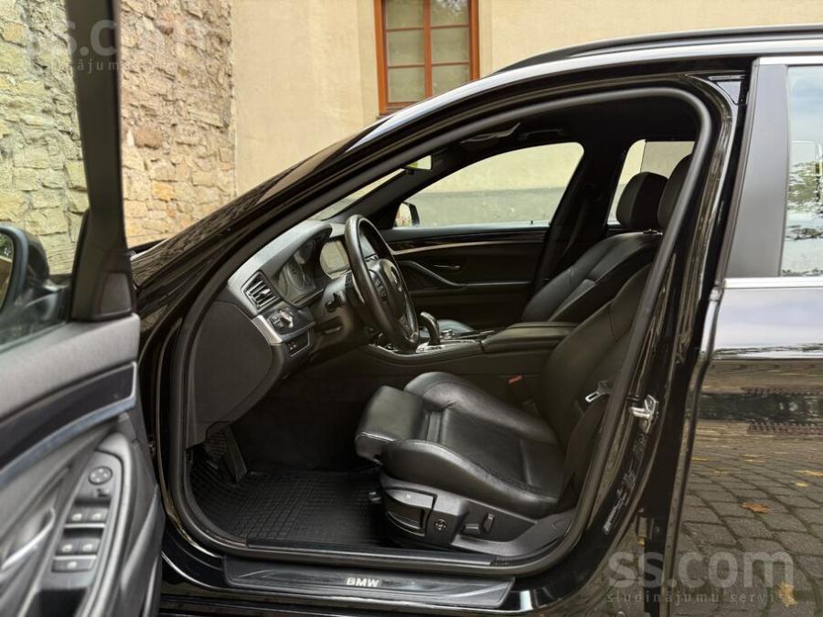 Black BMW 520 2011 in Cesis, with an engine capacity of 2.00 L and mileage of 280 thousand km for 8450 €, photo 9 on AUTOMOTO.COM.LV