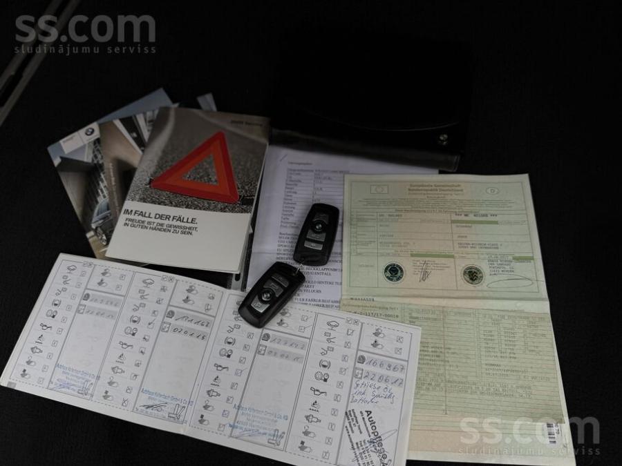 Black BMW 520 2011 in Cesis, with an engine capacity of 2.00 L and mileage of 280 thousand km for 8450 €, photo 32 on AUTOMOTO.COM.LV