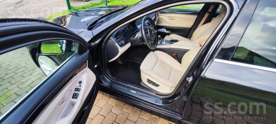 Black BMW 520 2011 in Jelgava, with an engine capacity of 2.00 L and mileage of 498 thousand km for 9300 €, photo 6 on AUTOMOTO.COM.LV