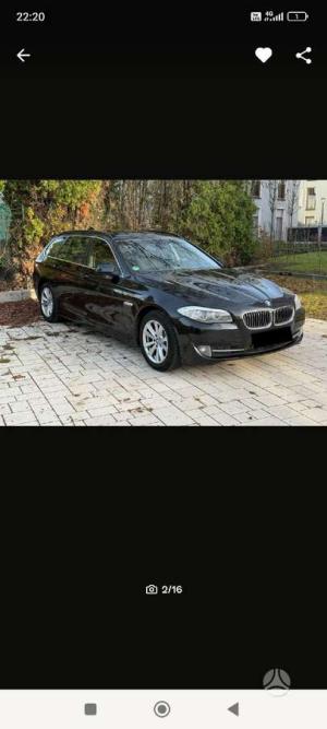 Melns BMW 520 2012 Marijampole, ar dzinēja tilpumu 2.00 L un nobraukumu 352 tūkst. km par 4800 €, foto  vietnē AUTOMOTO.COM.LV