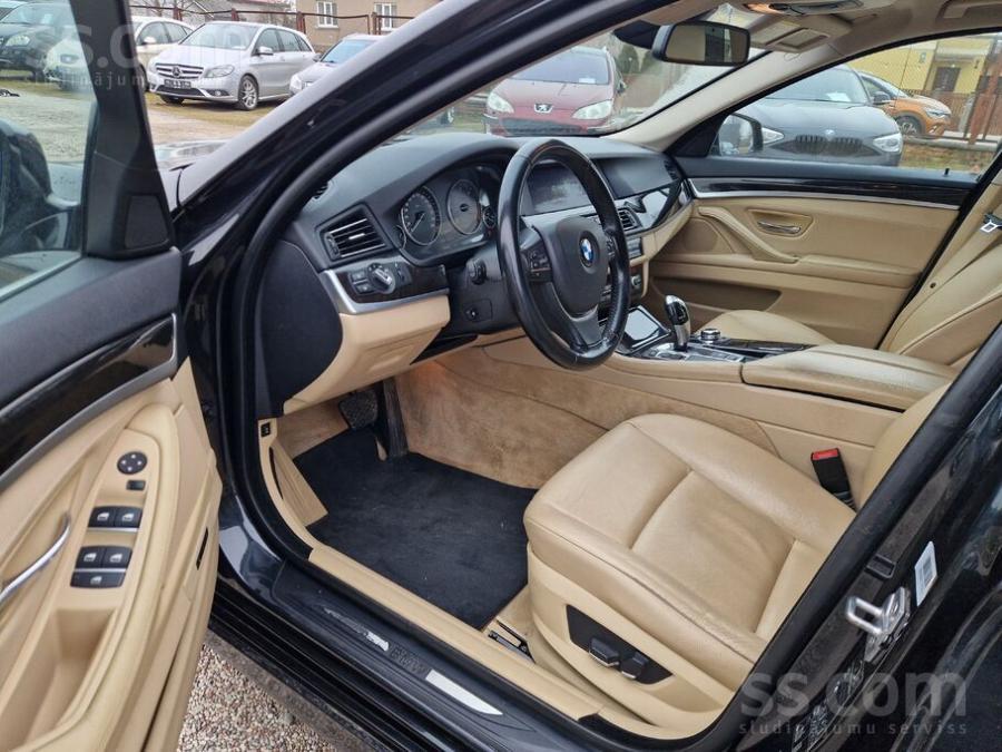 Melns BMW 520 2012 Liepāja, ar dzinēja tilpumu 2.00 L un nobraukumu 290 tūkst. km par 8590 €, foto 13 vietnē AUTOMOTO.COM.LV