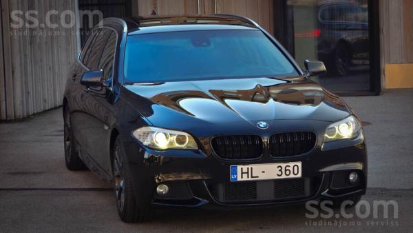 Black BMW 520 2012 in Riga, with an engine capacity of 2.00 L and mileage of 359 thousand km for 9700 €, photo 2 on AUTOMOTO.COM.LV