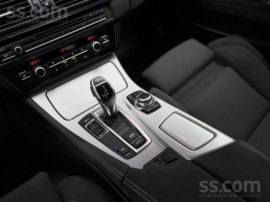 Black BMW 520 2012 in Cesis, with an engine capacity of 2.00 L and mileage of 255 thousand km for 10750 €, photo 16 on AUTOMOTO.COM.LV