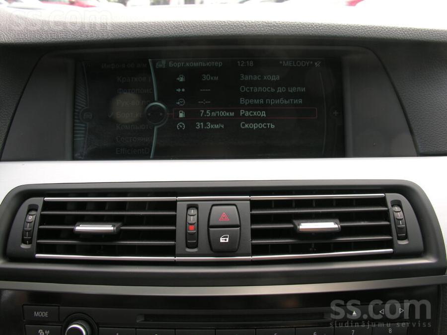 Black BMW 520 2012 in Riga, with an engine capacity of 2.00 L and mileage of 0 thousand km for 7890 €, photo 17 on AUTOMOTO.COM.LV