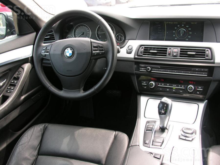 Black BMW 520 2012 in Riga, with an engine capacity of 2.00 L and mileage of 0 thousand km for 7890 €, photo 20 on AUTOMOTO.COM.LV