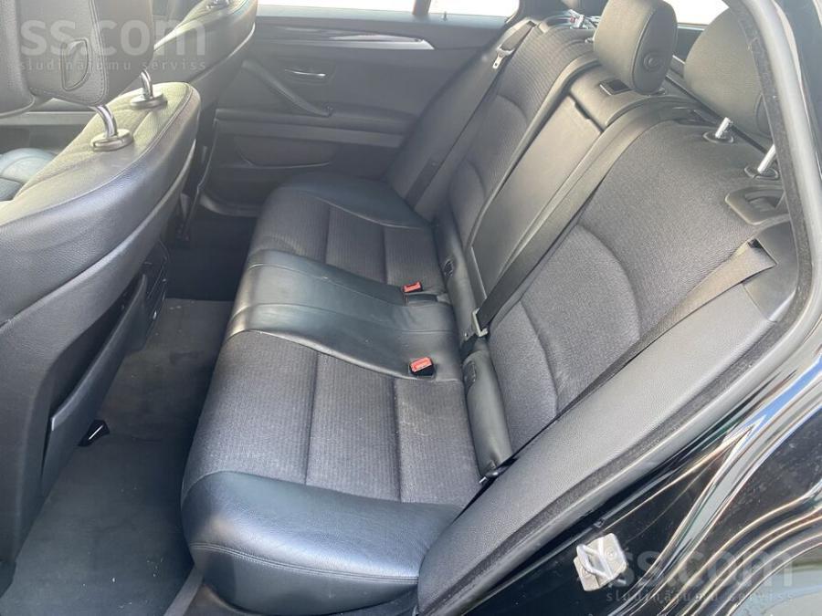 Black BMW 520 2012 in Riga, with an engine capacity of 2.00 L and mileage of 270 thousand km for 4990 €, photo 6 on AUTOMOTO.COM.LV