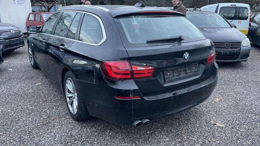 Black BMW 520 2013 in Telschi, with an engine capacity of 2.00 L and mileage of 222 thousand km for 4800 €, photo 3 on AUTOMOTO.COM.LV