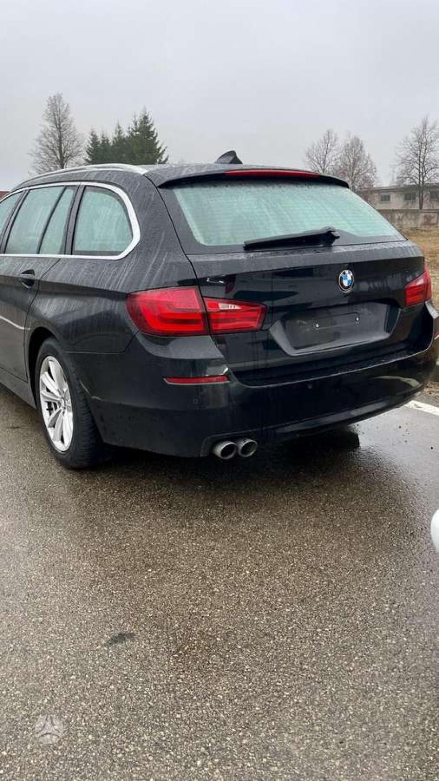 Black BMW 520 2013 in Telschi, with an engine capacity of 2.00 L and mileage of 222 thousand km for 4800 €, photo 14 on AUTOMOTO.COM.LV