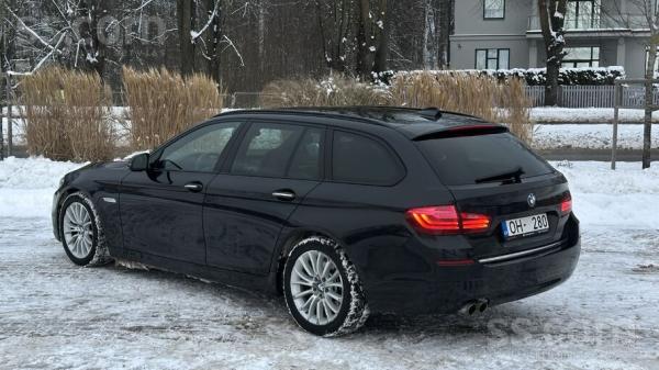 Black BMW 520 2013 in Jurmala, with an engine capacity of 2.00 L and mileage of 211 thousand km for 12800 €, photo 3 on AUTOMOTO.COM.LV