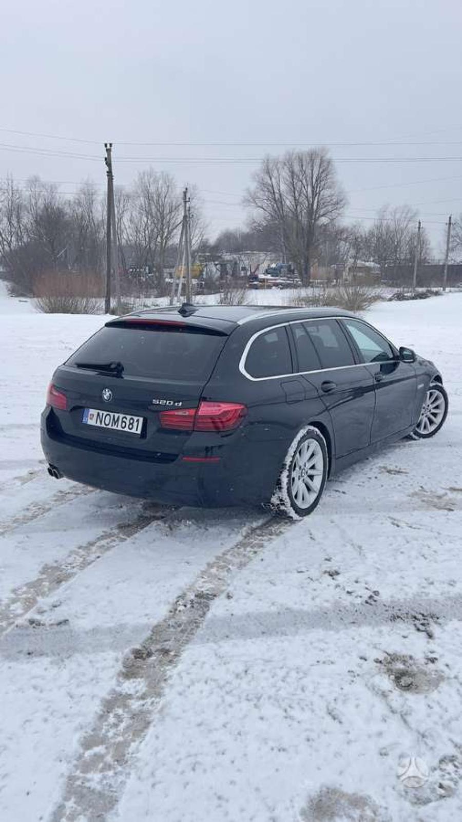 Black BMW 520 2013 in Marijampole, with an engine capacity of 2.00 L and mileage of 327 thousand km for 8800 €, photo 3 on AUTOMOTO.COM.LV