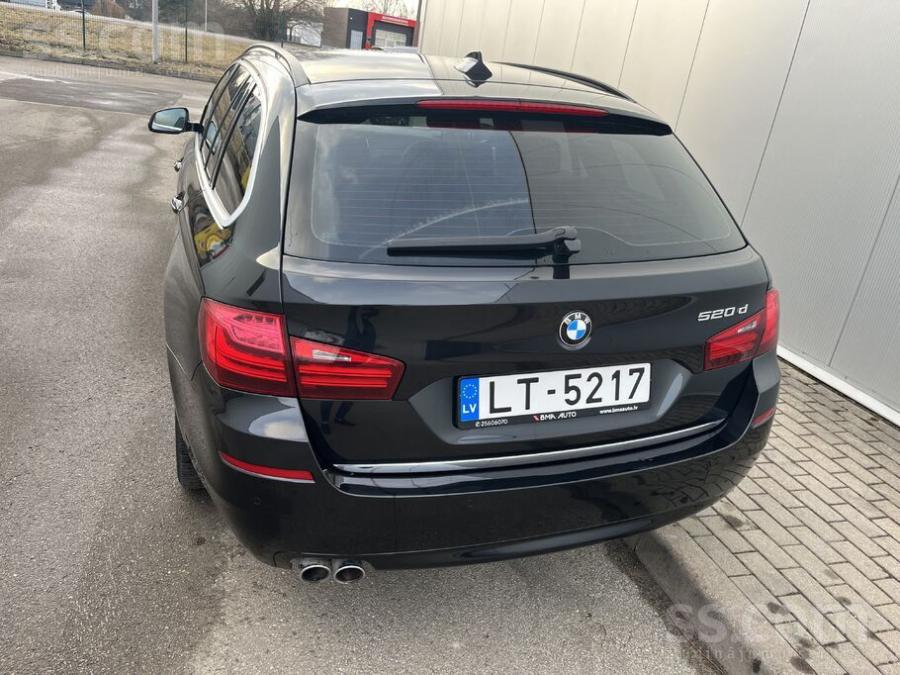 Melns BMW 520 2013 Jūrmala, ar dzinēja tilpumu 2.00 L un nobraukumu 277 tūkst. km par 9500 €, foto 5 vietnē AUTOMOTO.COM.LV