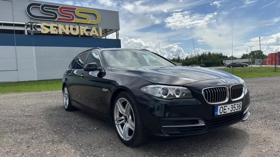 Black BMW 520 2013 in Daugavpils, with an engine capacity of 2.00 L and mileage of 282 thousand km for 9995 €, photo 8 on AUTOMOTO.COM.LV