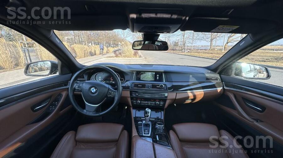 Black BMW 520 2013 in Jurmala, with an engine capacity of 2.00 L and mileage of 211 thousand km for 8900 €, photo 10 on AUTOMOTO.COM.LV