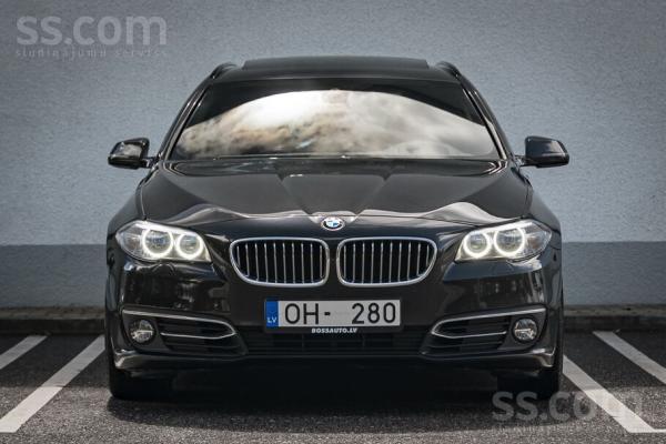 Black BMW 520 2013 in Riga, with an engine capacity of 2.00 L and mileage of 215 thousand km for 10750 €, photo 2 on AUTOMOTO.COM.LV