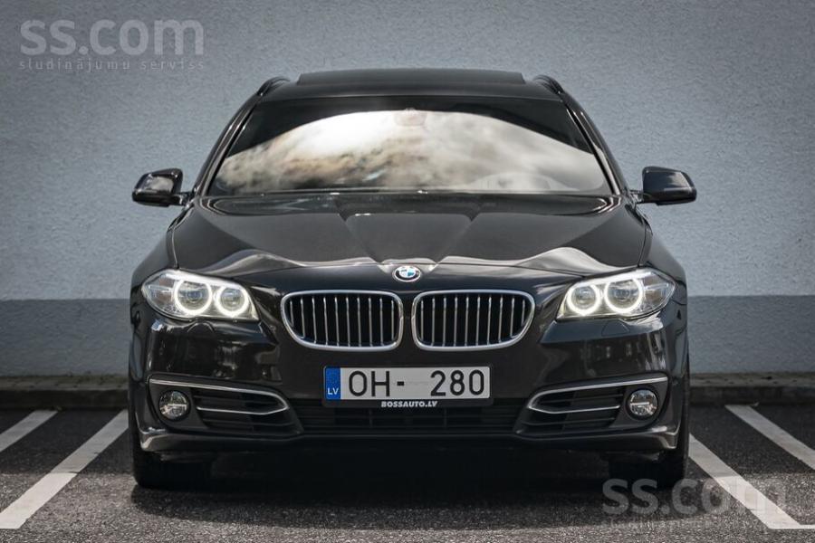 Black BMW 520 2013 in Riga, with an engine capacity of 2.00 L and mileage of 215 thousand km for 10750 €, photo 3 on AUTOMOTO.COM.LV