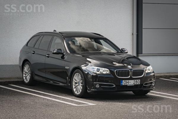 Black BMW 520 2013 in Riga, with an engine capacity of 2.00 L and mileage of 215 thousand km for 10750 €, photo 3 on AUTOMOTO.COM.LV