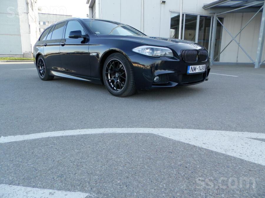 Black BMW 520 2013 in Bauska, with an engine capacity of 2.00 L and mileage of 342 thousand km for 9995 €, photo 5 on AUTOMOTO.COM.LV