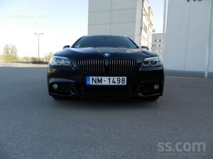 Black BMW 520 2013 in Bauska, with an engine capacity of 2.00 L and mileage of 342 thousand km for 9995 €, photo 6 on AUTOMOTO.COM.LV