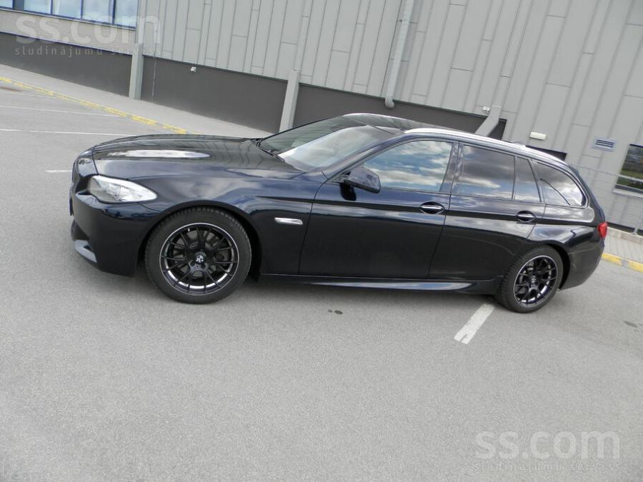 Black BMW 520 2013 in Bauska, with an engine capacity of 2.00 L and mileage of 342 thousand km for 9995 €, photo 7 on AUTOMOTO.COM.LV