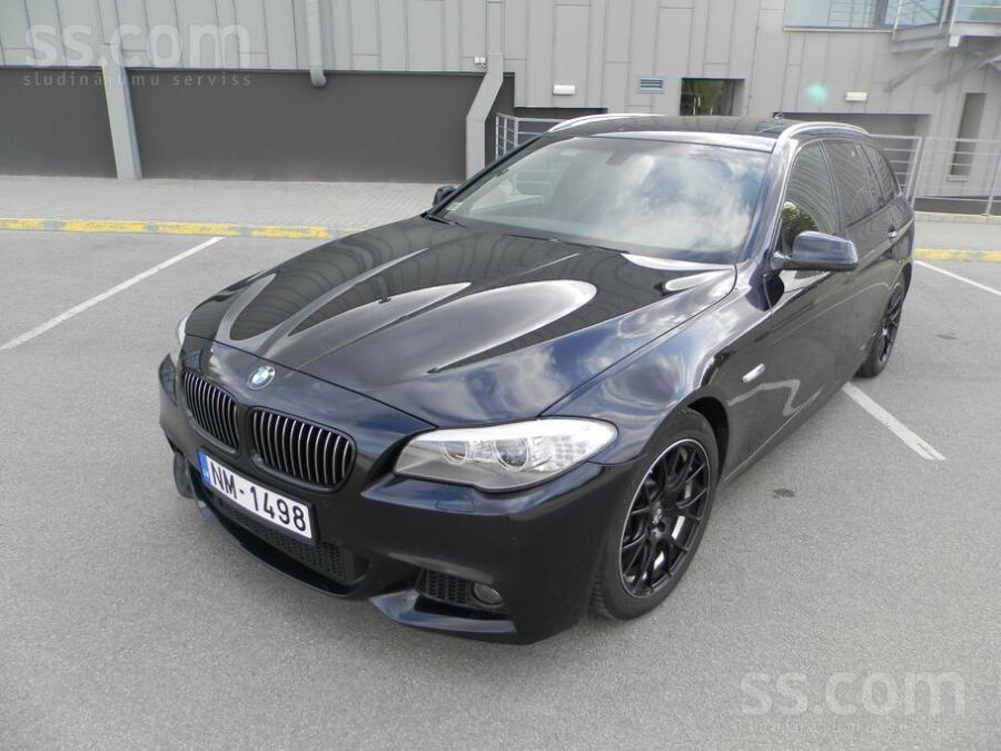 Black BMW 520 2013 in Bauska, with an engine capacity of 2.00 L and mileage of 342 thousand km for 9995 €, photo 8 on AUTOMOTO.COM.LV